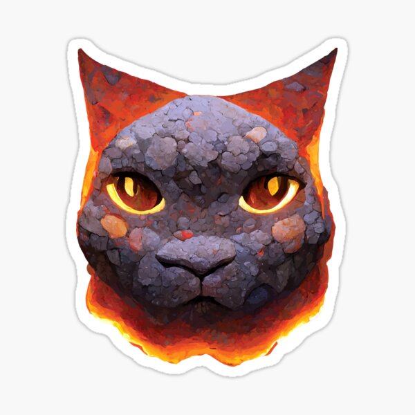 "Lava Cat" Sticker for Sale by MythLegendLore | Redbubble