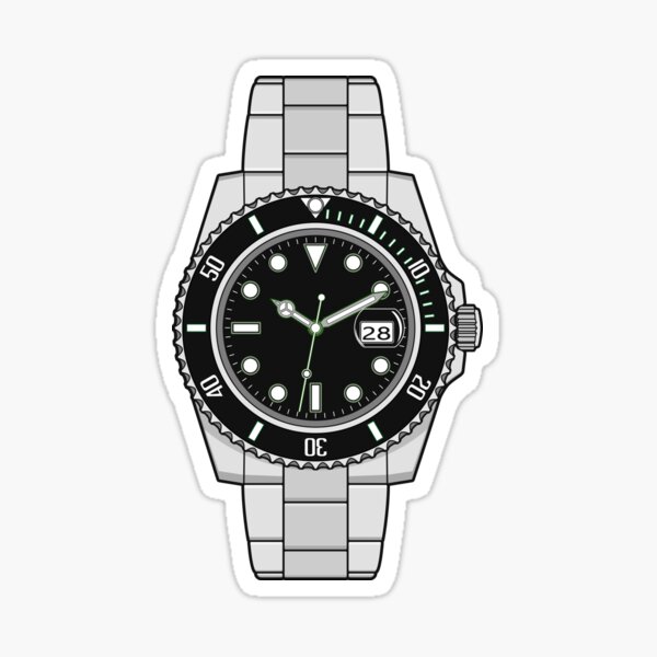 "Luxury Diver's Wristwatch" Sticker for Sale by hasan-smd | Redbubble