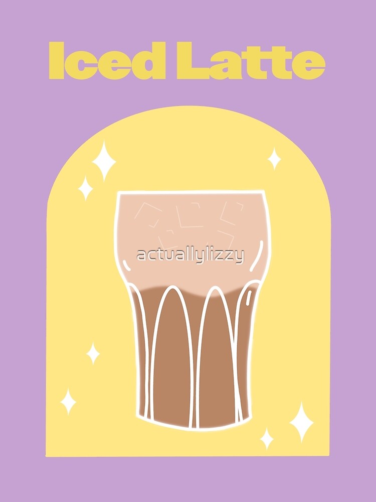 "aesthetic retro iced latte" Poster for Sale by actuallylizzy | Redbubble