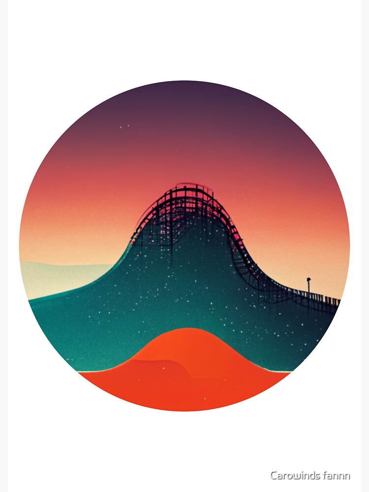"Roller Coaster Art" Sticker for Sale by rifat710 | Redbubble
