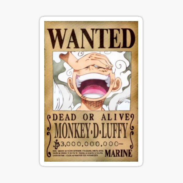 " Luffy wanted one piece " Sticker for Sale by WMFZ | Redbubble