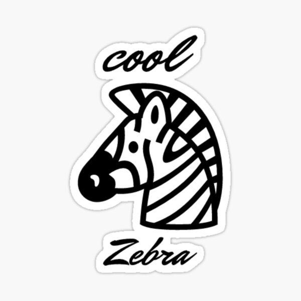 "cool zebra" Sticker for Sale by legendstroe22 | Redbubble