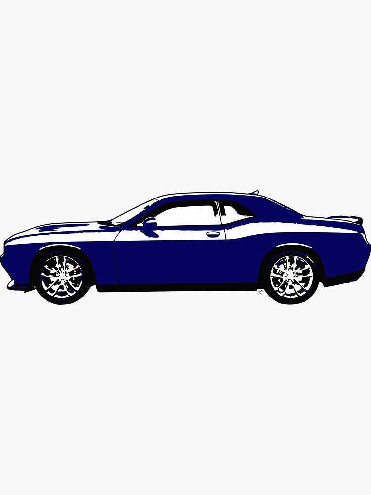 "Deep Blue DC Coupe" Sticker for Sale by MandyCarsArts | Redbubble