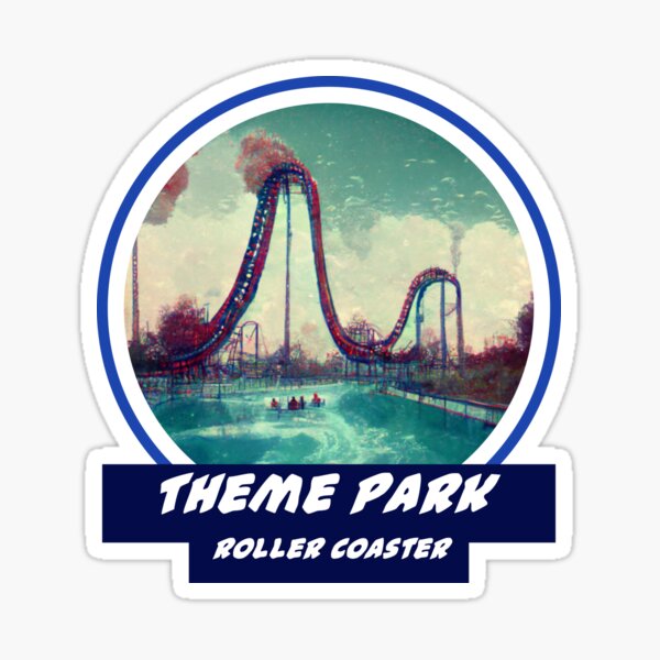 "Theme Park Roller Coaster Art" Sticker for Sale by rifat710 | Redbubble