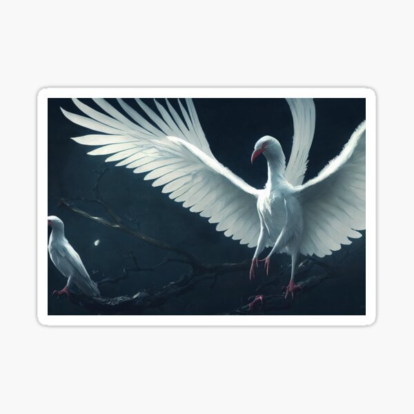 " Four-Legged Eldritch Albino Bird Creature" Sticker for Sale by ...