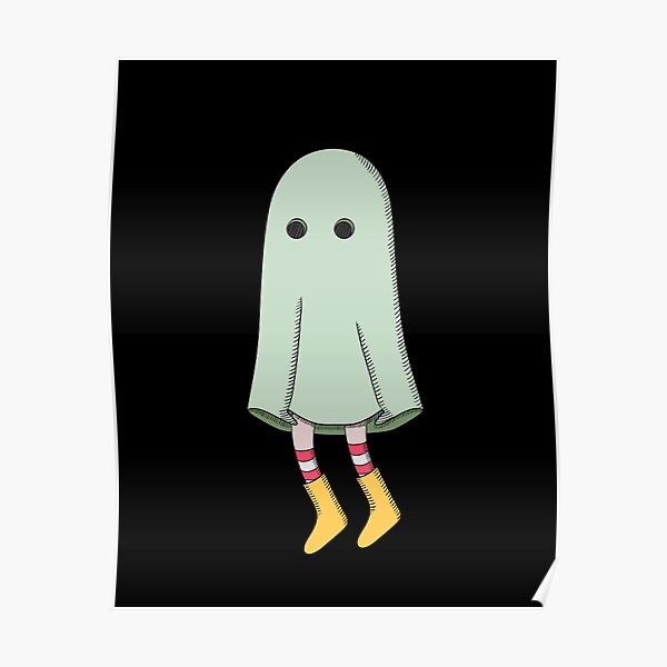 "cute little ghost with boots" Poster for Sale by indiVisibl | Redbubble