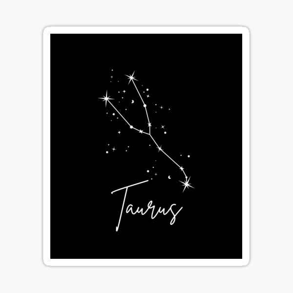 "Taurus Zodiac Sign Constellation Design" Sticker for Sale by ...
