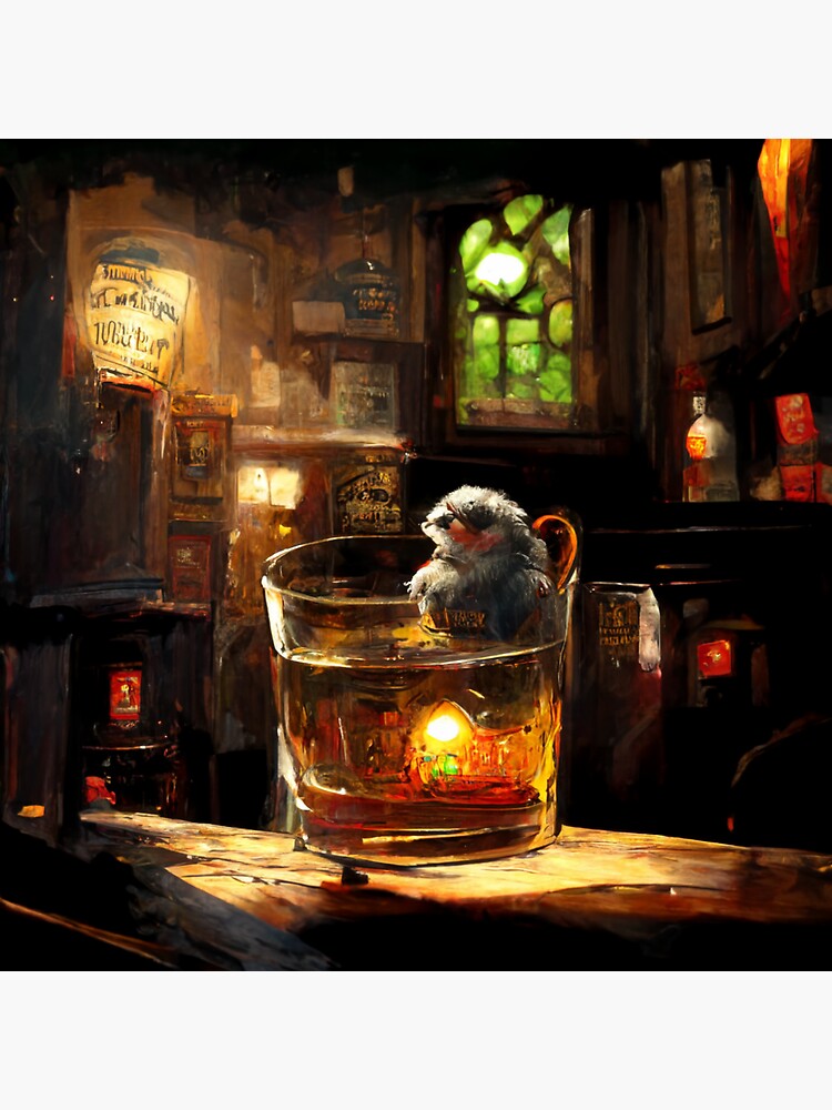 "Grogu drinking whiskey" Sticker for Sale by lesanhphuoc | Redbubble