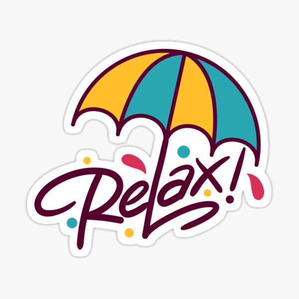 "Relax" Sticker for Sale by PixyStickers | Redbubble