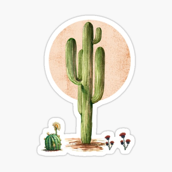 "Reach For The Sky Like A Saguaro " Sticker for Sale by BohemiWANDERS ...