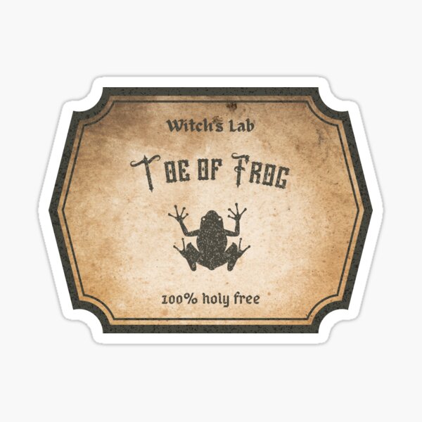 "Toe of Frog Halloween Label Dark Horizontal" Sticker for Sale by Sense ...