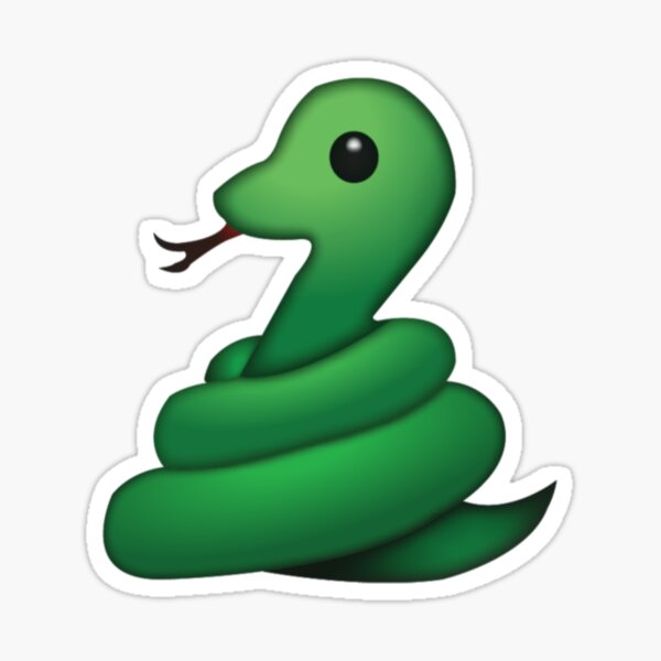 "Cute Snake Emoji" Sticker for Sale by PrintPress | Redbubble