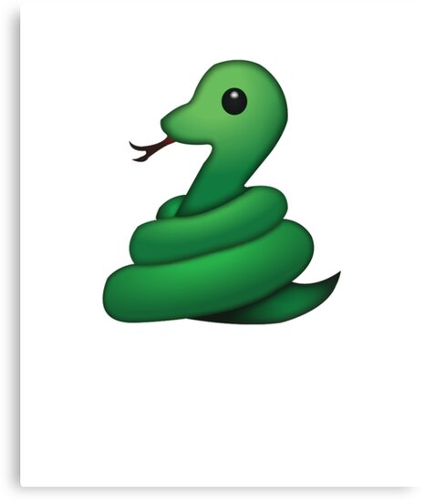"Cute Snake Emoji" Canvas Prints by PrintPress | Redbubble