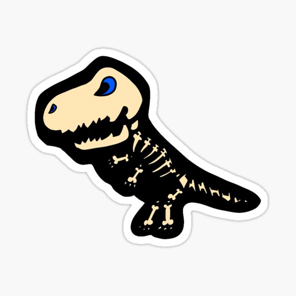 "Dead T-Rex Dinosaur Bones " Sticker for Sale by Geek-Force | Redbubble