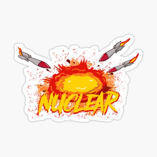 "nuclear explosion" Sticker for Sale by captains-pride | Redbubble