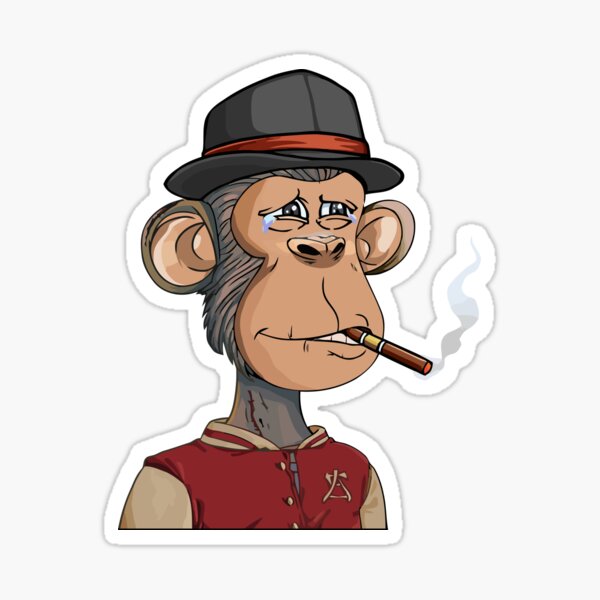 "Monkey" Sticker for Sale by jyotika3737 | Redbubble