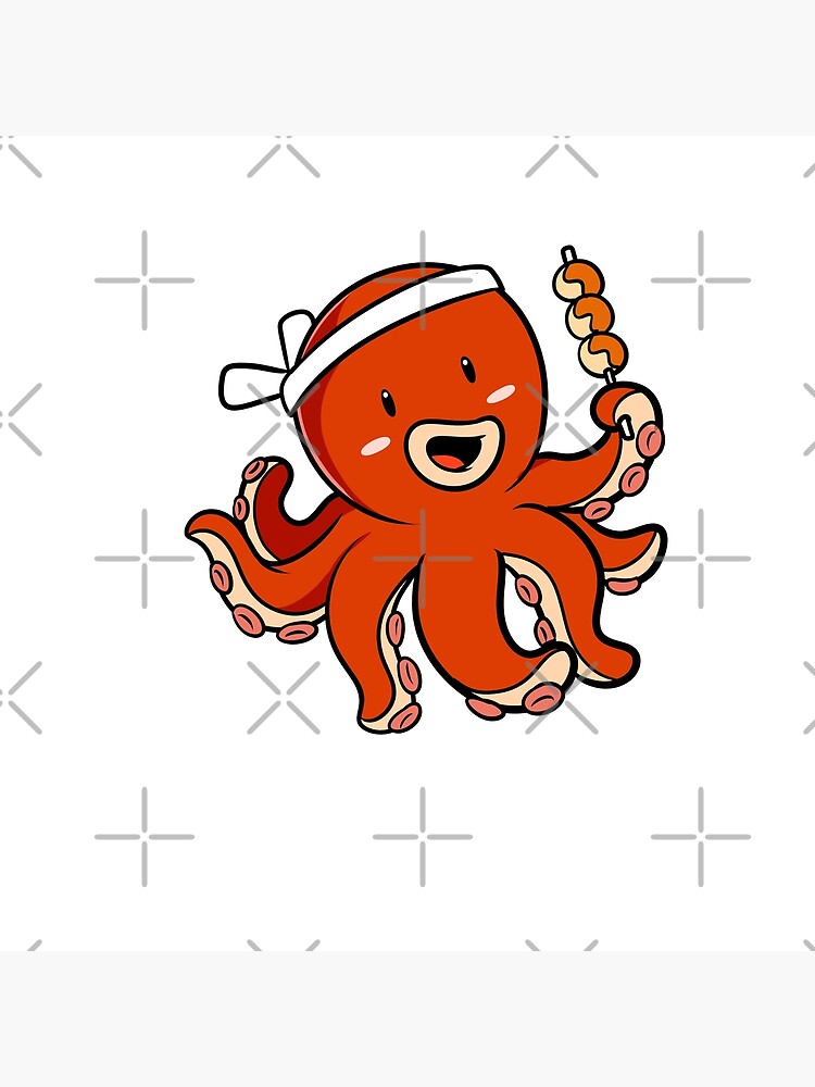 "Takoyaki Octopus Squid Character of Japanese cuisine" Poster for Sale ...