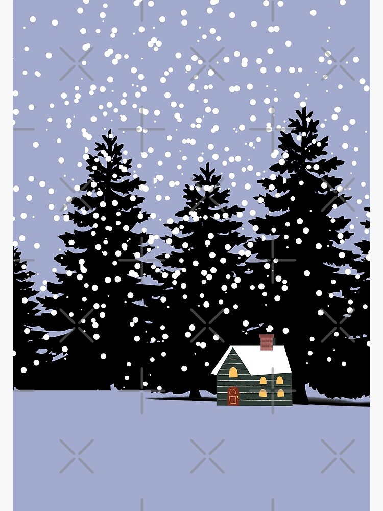 "Little House in the Big Woods Winter Snowfall " Poster for Sale by ...