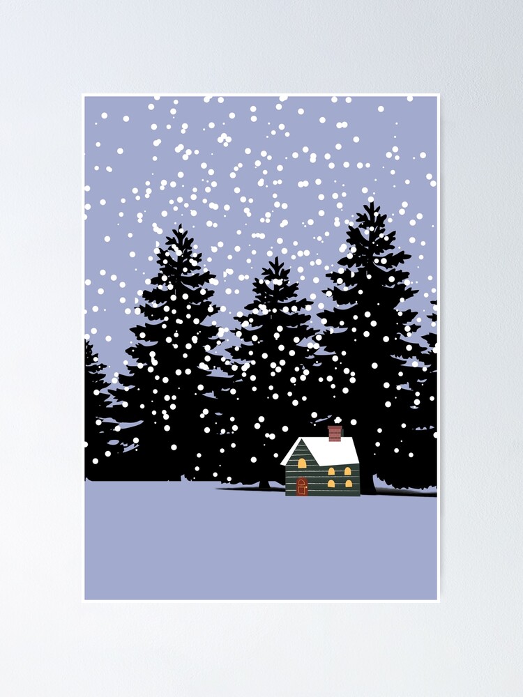 "Little House in the Big Woods Winter Snowfall " Poster for Sale by ...