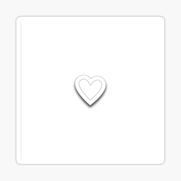 "Small White Heart Sticker" Sticker for Sale by mdstationery | Redbubble