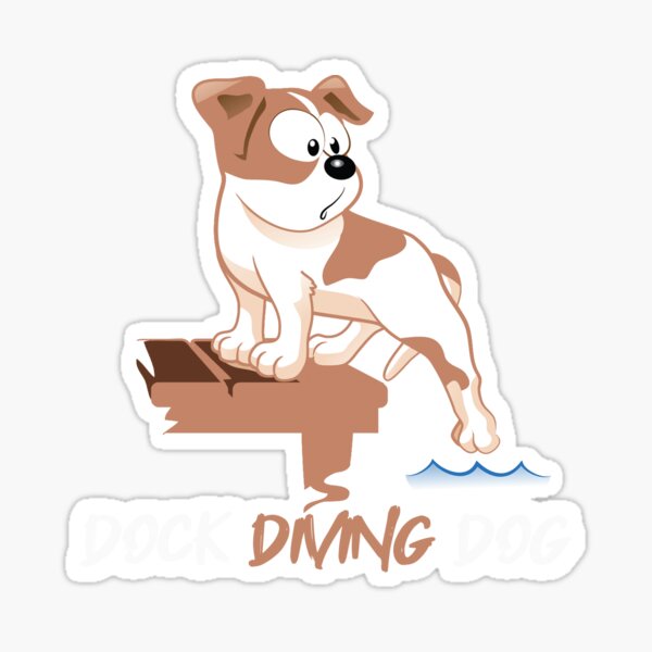 "Dock Diving Dog Dock Jumping Dog " Sticker for Sale by best-tshirtss ...