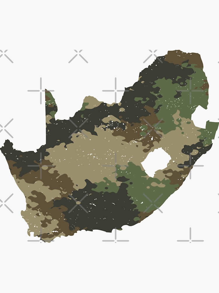 "South Africa Map Camo Pattern African Safari Camouflage" Sticker for ...