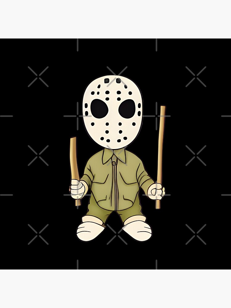 "Cute Jason Voorhees Halloween Killer Stick Sticker " Poster for Sale ...