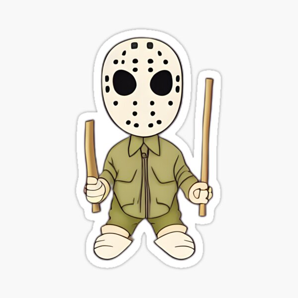 "Cute Jason Voorhees Halloween Killer Stick Sticker " Sticker for Sale ...