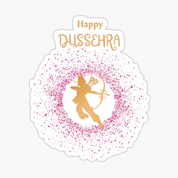 "happy dussehra" Sticker for Sale by jinxarcan | Redbubble