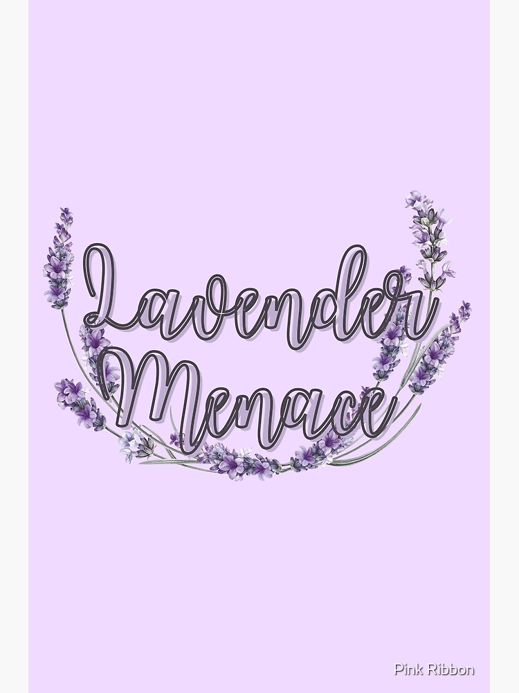 "Lavender Menace Lesbian Flower Line Art" Poster for Sale by ...