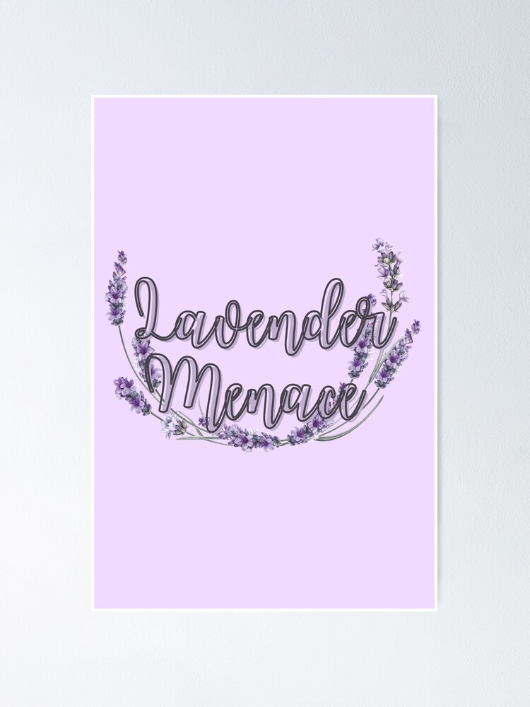 "Lavender Menace Lesbian Flower Line Art" Poster for Sale by ...