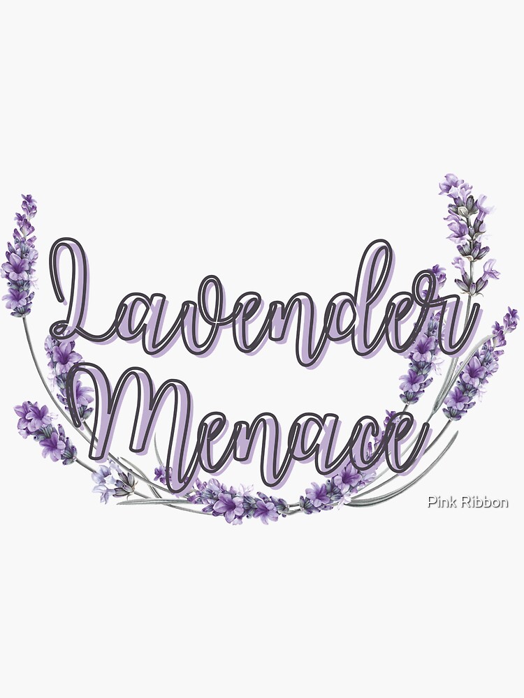 "Lavender Menace Lesbian Flower Line Art" Sticker for Sale by ...