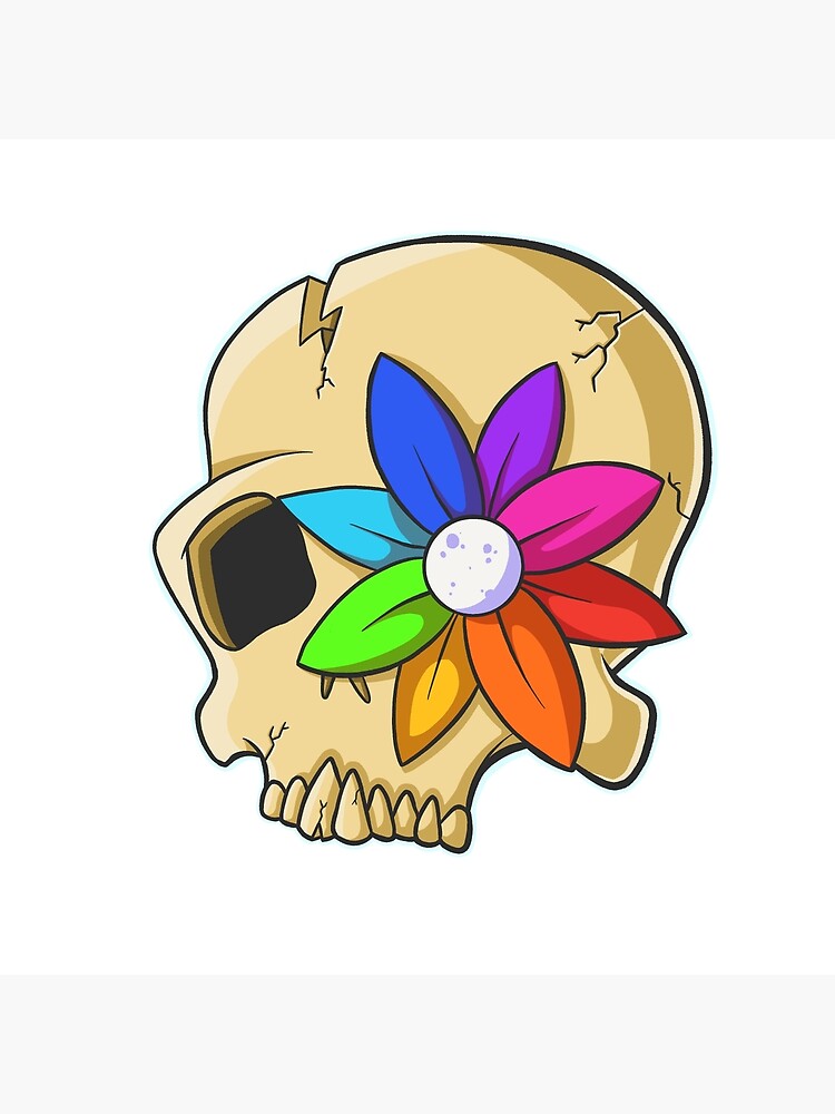 "Flowering Skull in Spring" Poster for Sale by MidwinterMakes | Redbubble