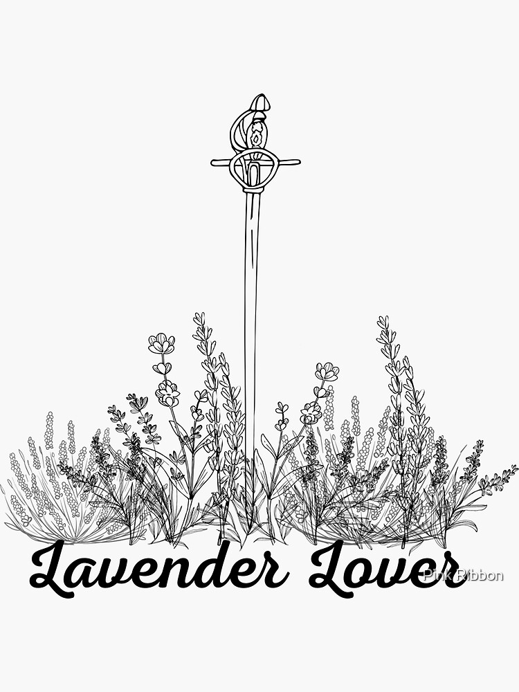 "Sword in Lavender Lover Line Art" Sticker for Sale by PollyPocketPink ...