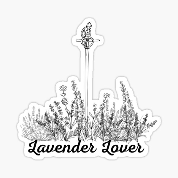 "Sword in Lavender Lover Line Art" Sticker for Sale by PollyPocketPink ...