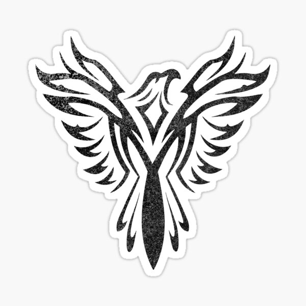 "White Rising Phoenix " Sticker for Sale by rrsum | Redbubble