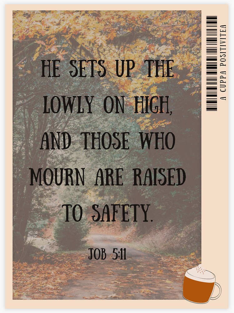 "Encouraging Christian Bible Scripture Verse Sticker || Job 5:11 ...