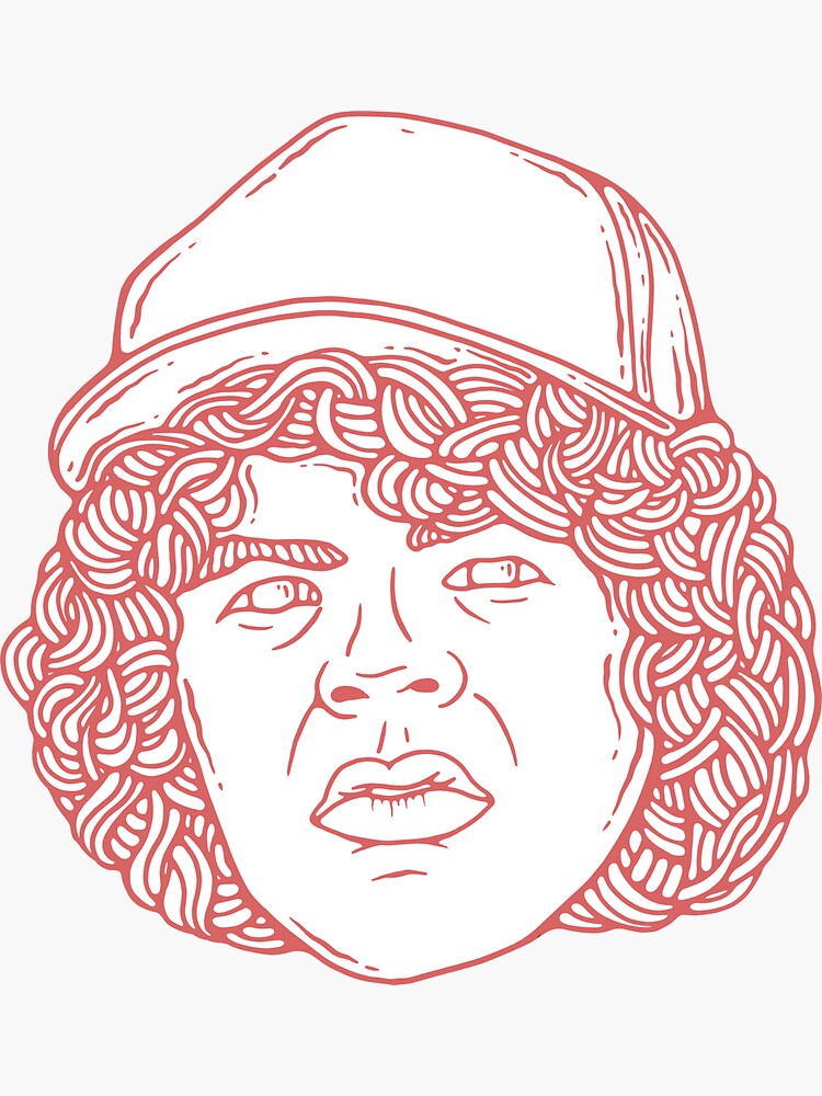 "Dustin's outline" Sticker for Sale by renatokolberg | Redbubble