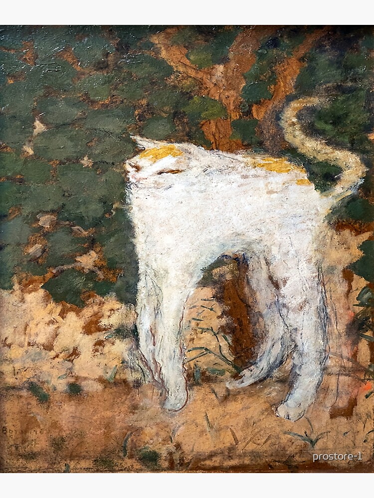 "Copy of pierre bonnard - The White Cat (Le Chat blanc) 1894" Sticker ...