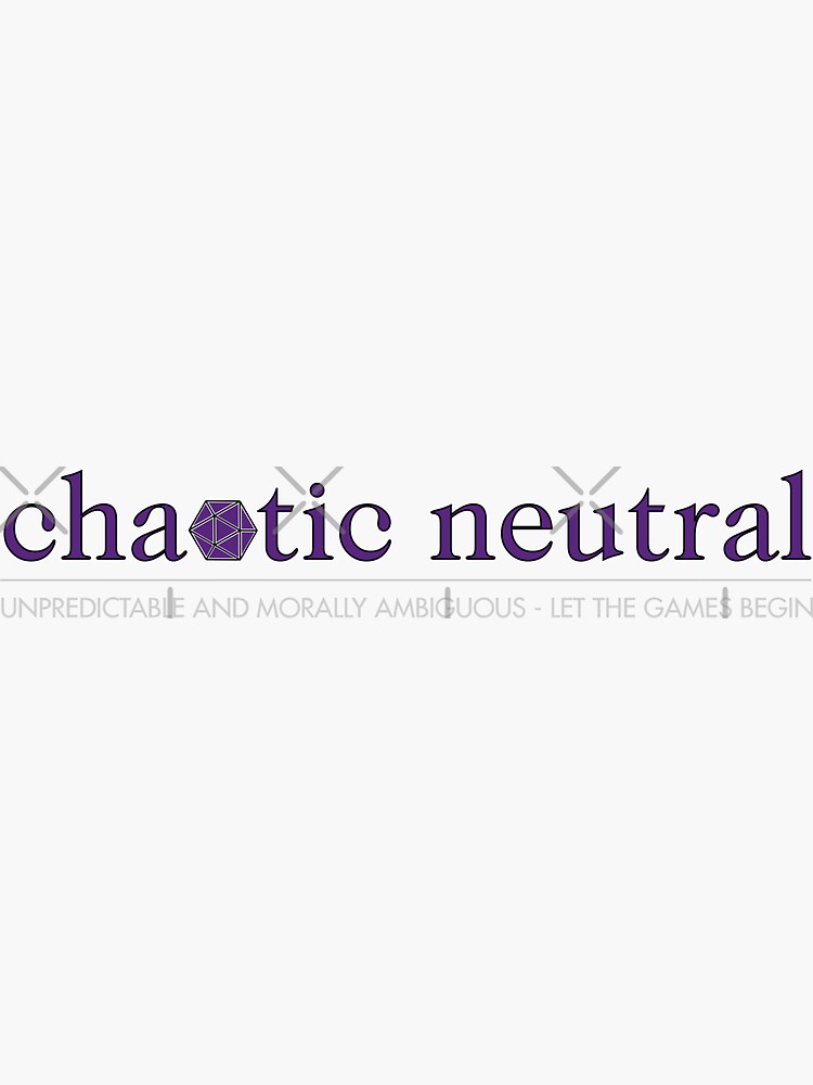 "RPG D20 Alignment Chaotic Neutral V2" Sticker for Sale by Kafenaded ...