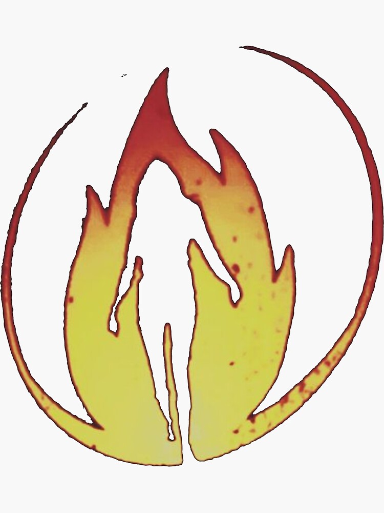 "fire walk logo" Sticker by shagil | Redbubble