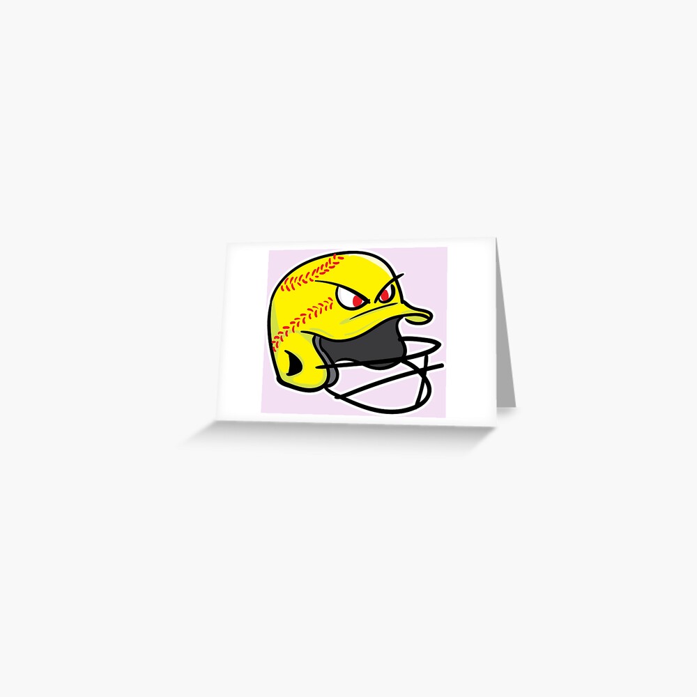"Softball Helmet" Sticker for Sale by Sidebarstudio | Redbubble