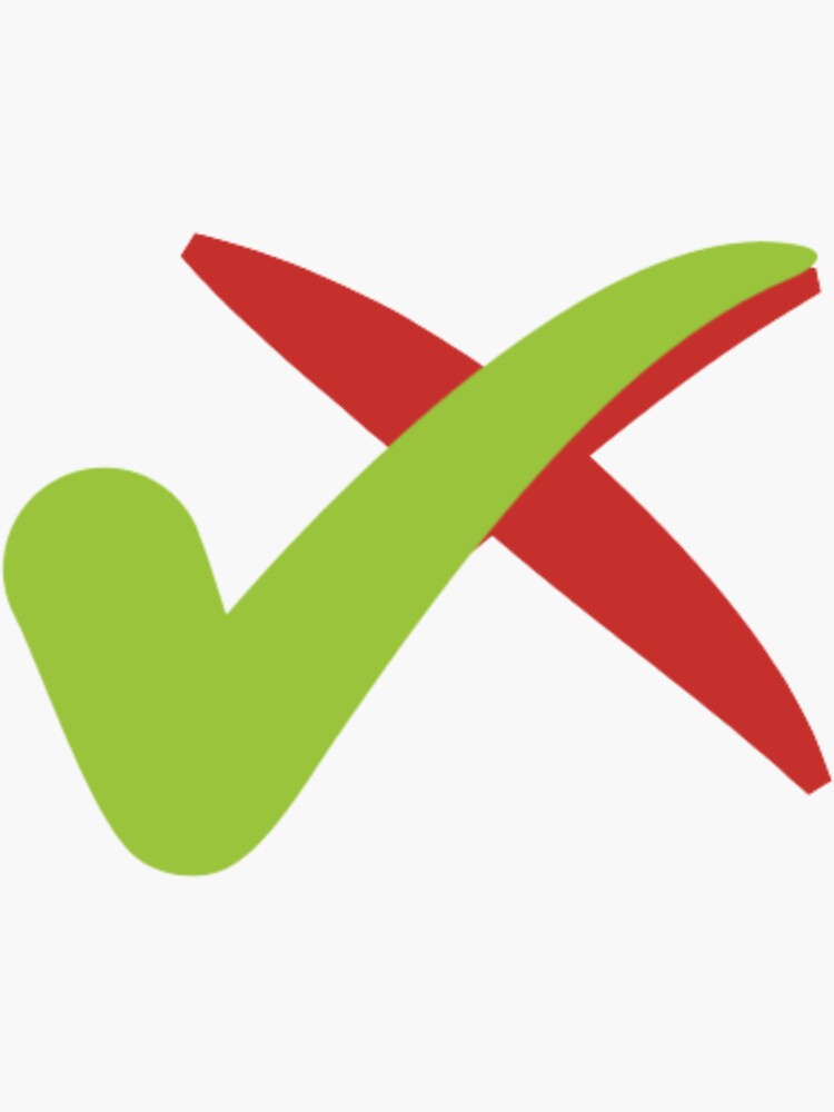 "error mark Red with check mark" Sticker for Sale by Layar | Redbubble