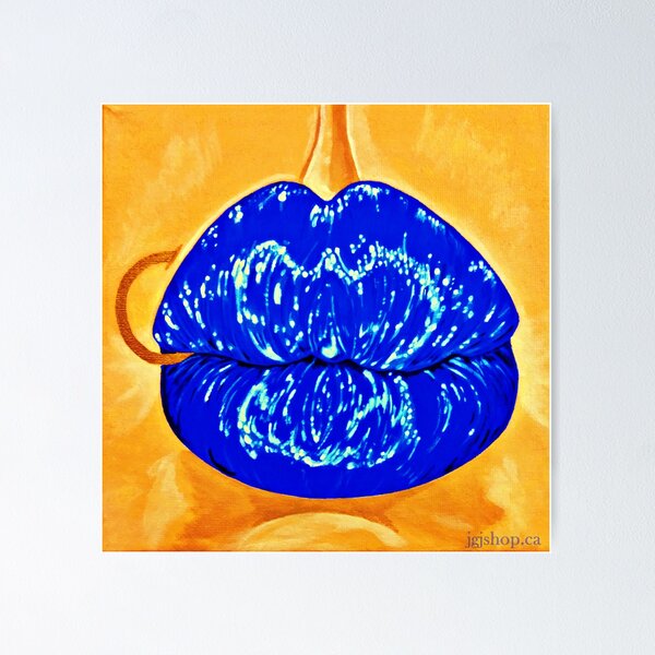 "Blue Lip Pierced" Poster for Sale by JGJPublishing | Redbubble