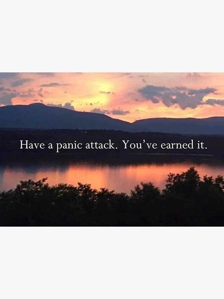 Funny Panic Attack Mental Health Premium Matte Vertical Poster sold by ...