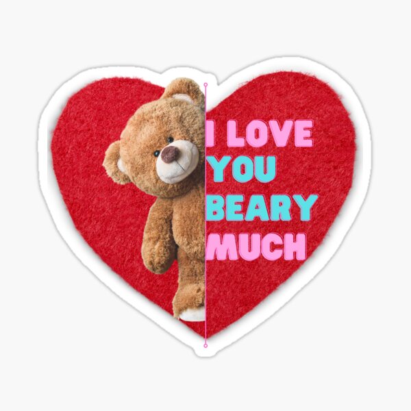 "Love Bear" Sticker for Sale by degitmed | Redbubble