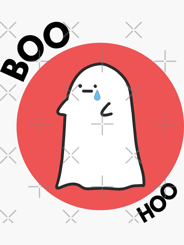 Pegatina «Black Boo Hoo Sad Ghost con círculo rojo» de melieray7 ...