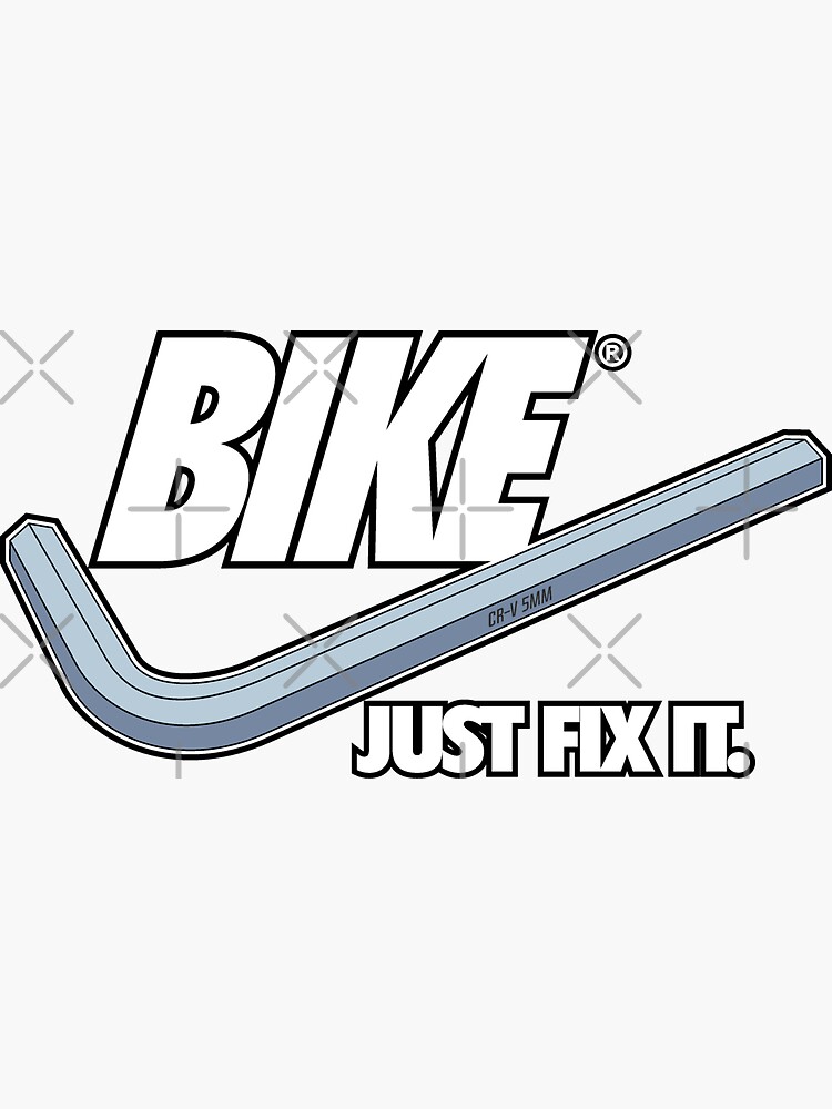 "BIKE - Just Fix It | Light" Sticker for Sale by VeloBug | Redbubble