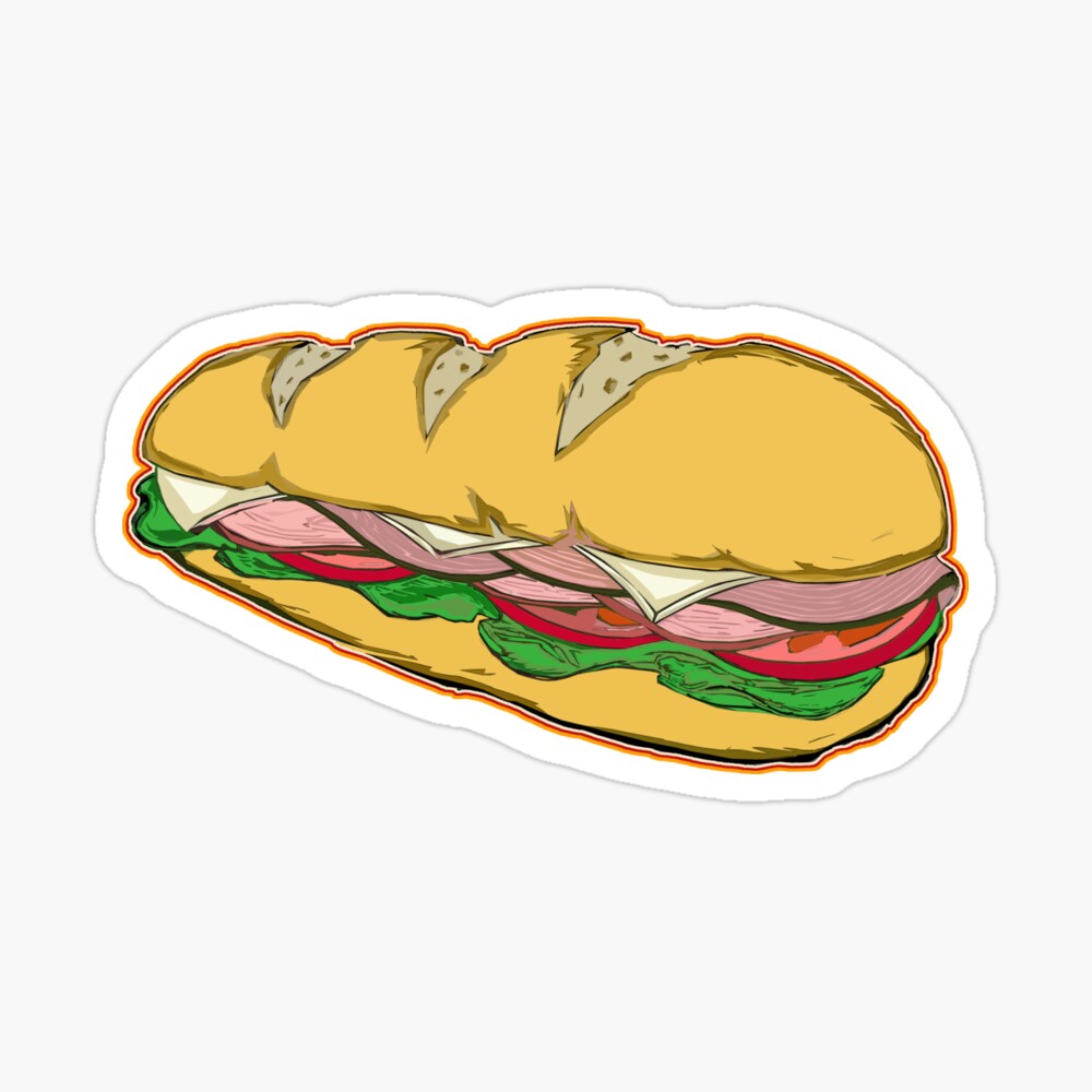 Subway Sandwich Drawing