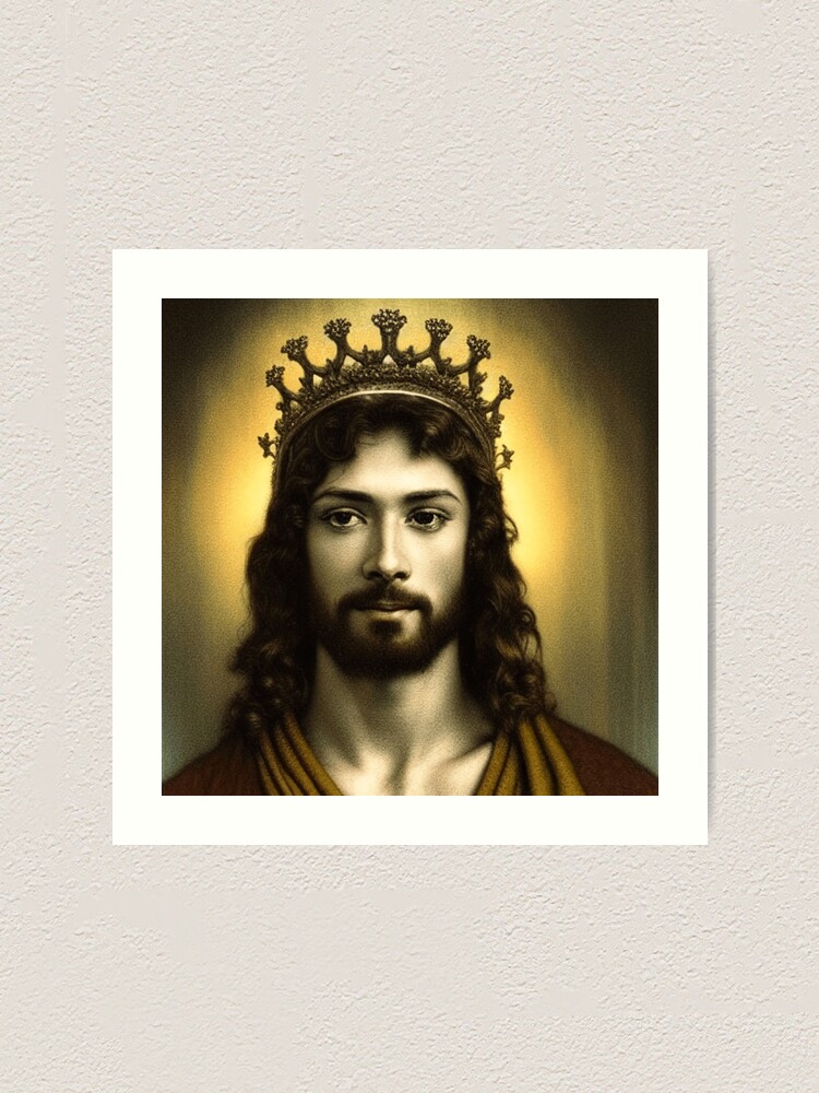 "Classic Jesus Christ King Of Kings Original Digital Art Design" Art ...